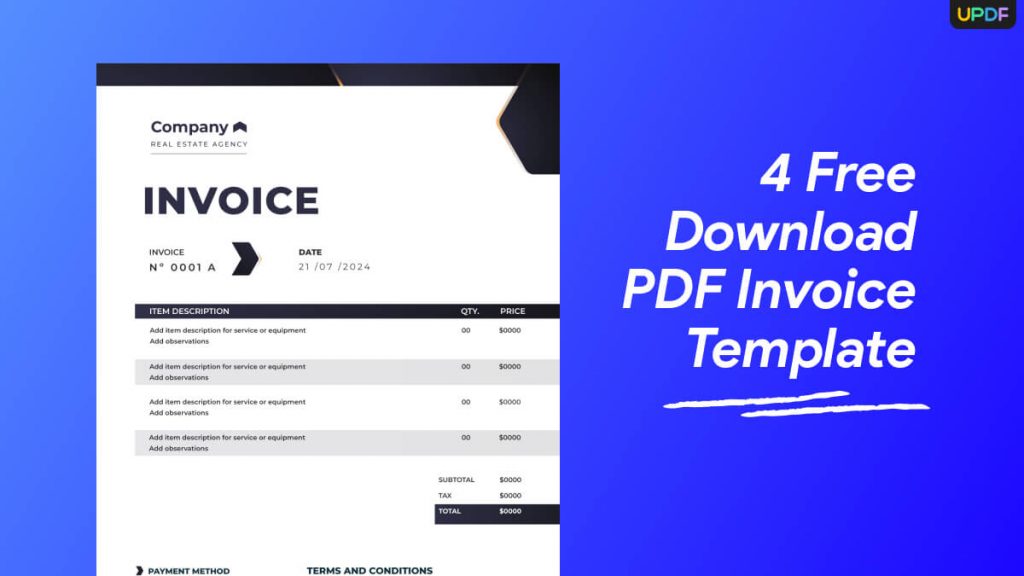 Invoice Template PDF: Simplifying Your Billing Process | UPDF