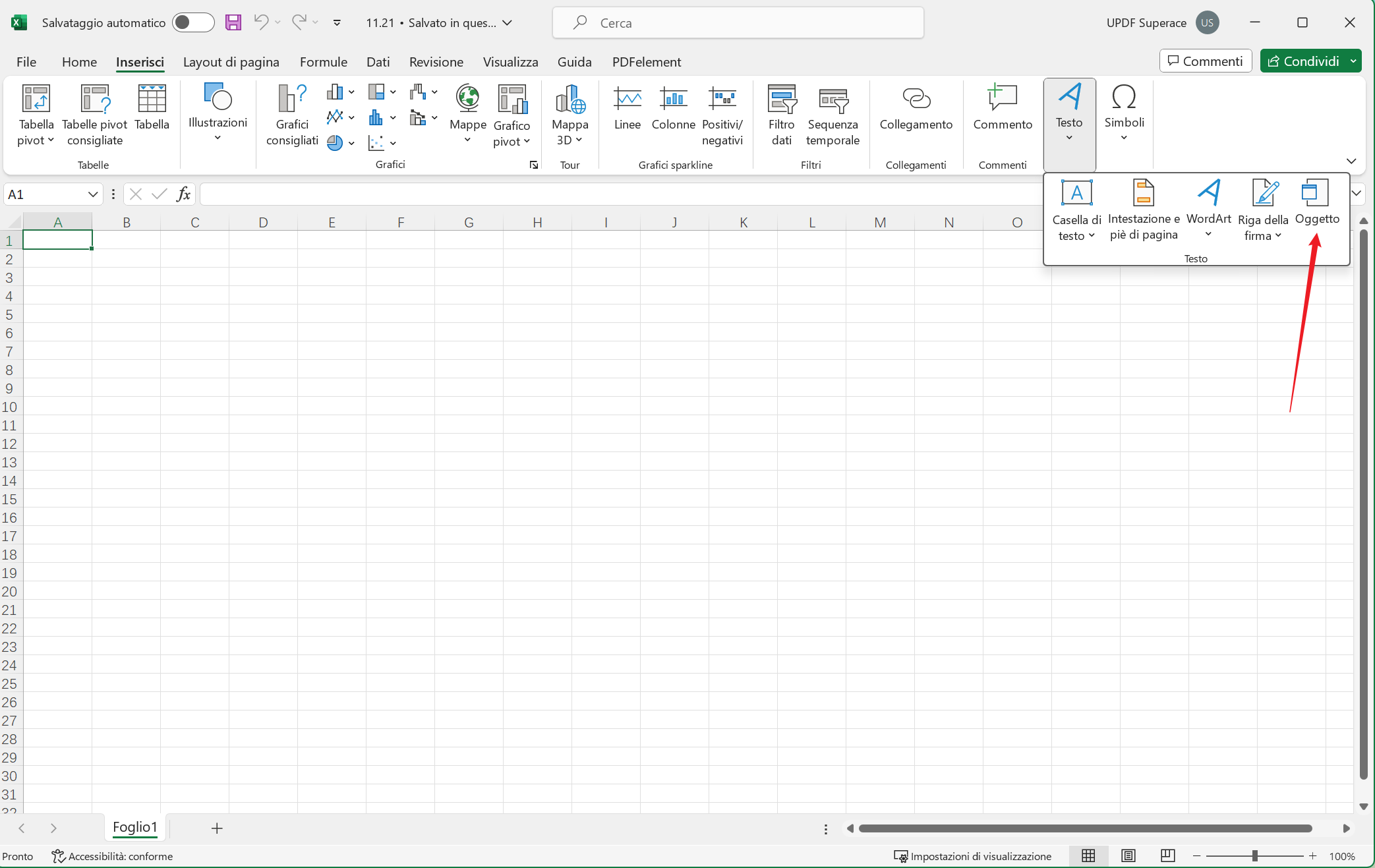Inserire PDF in Excel con semplici passaggi | UPDF