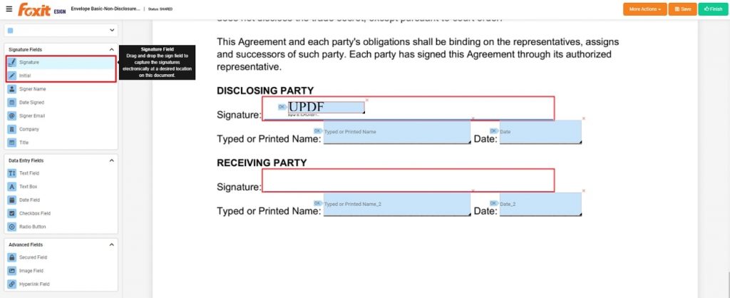 How to Add Signatures to Documents via Foxit eSign | UPDF