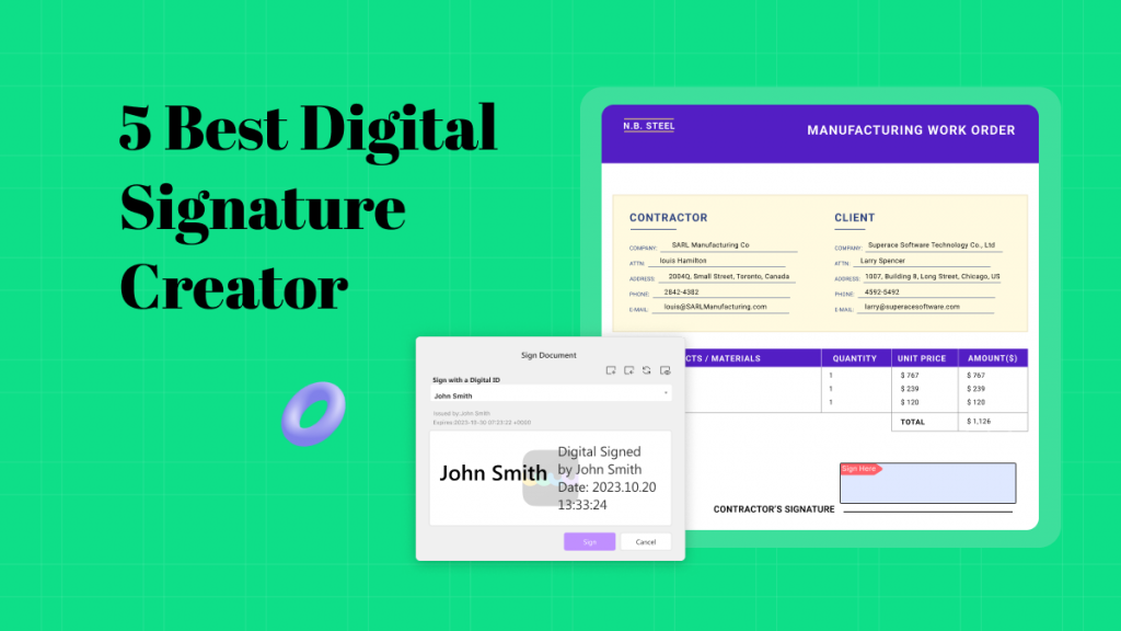 Top 5 Digital Signature Creators for Signing Documents | UPDF