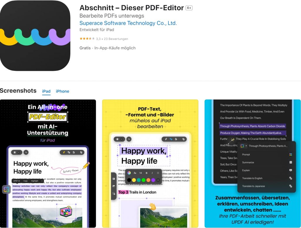 PDF Editor App: Die 9 besten kostenlosen Tools 2025 |UPDF