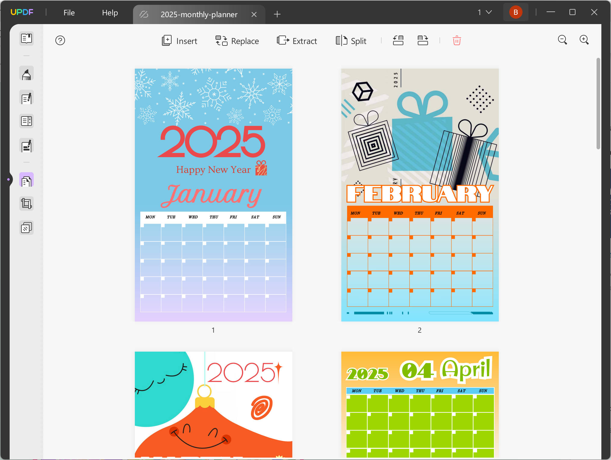 Plan Activities with Monthly Planner 2025 Templates | UPDF
