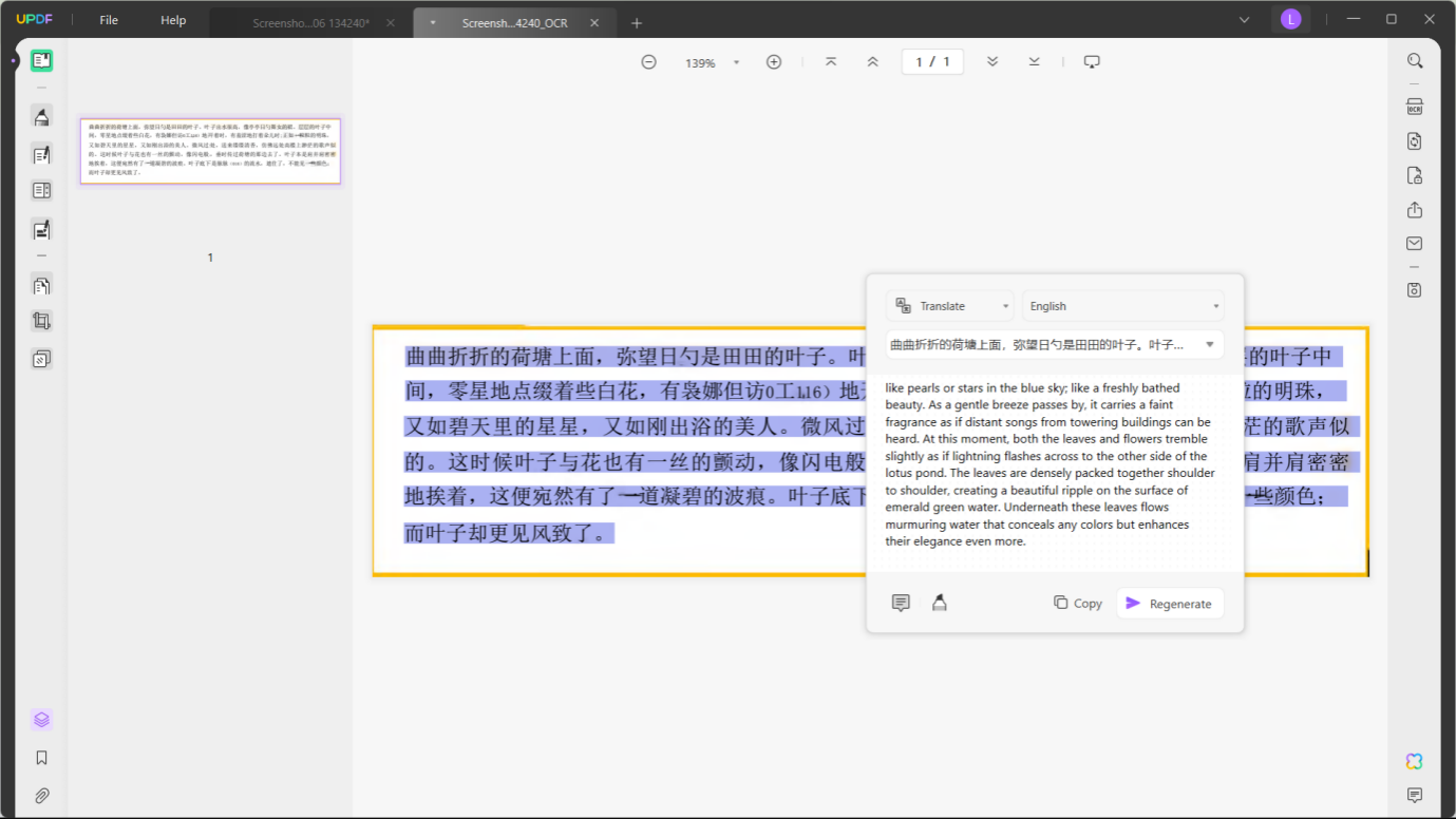 Easy Way To Translate Chinese To English Picture | UPDF