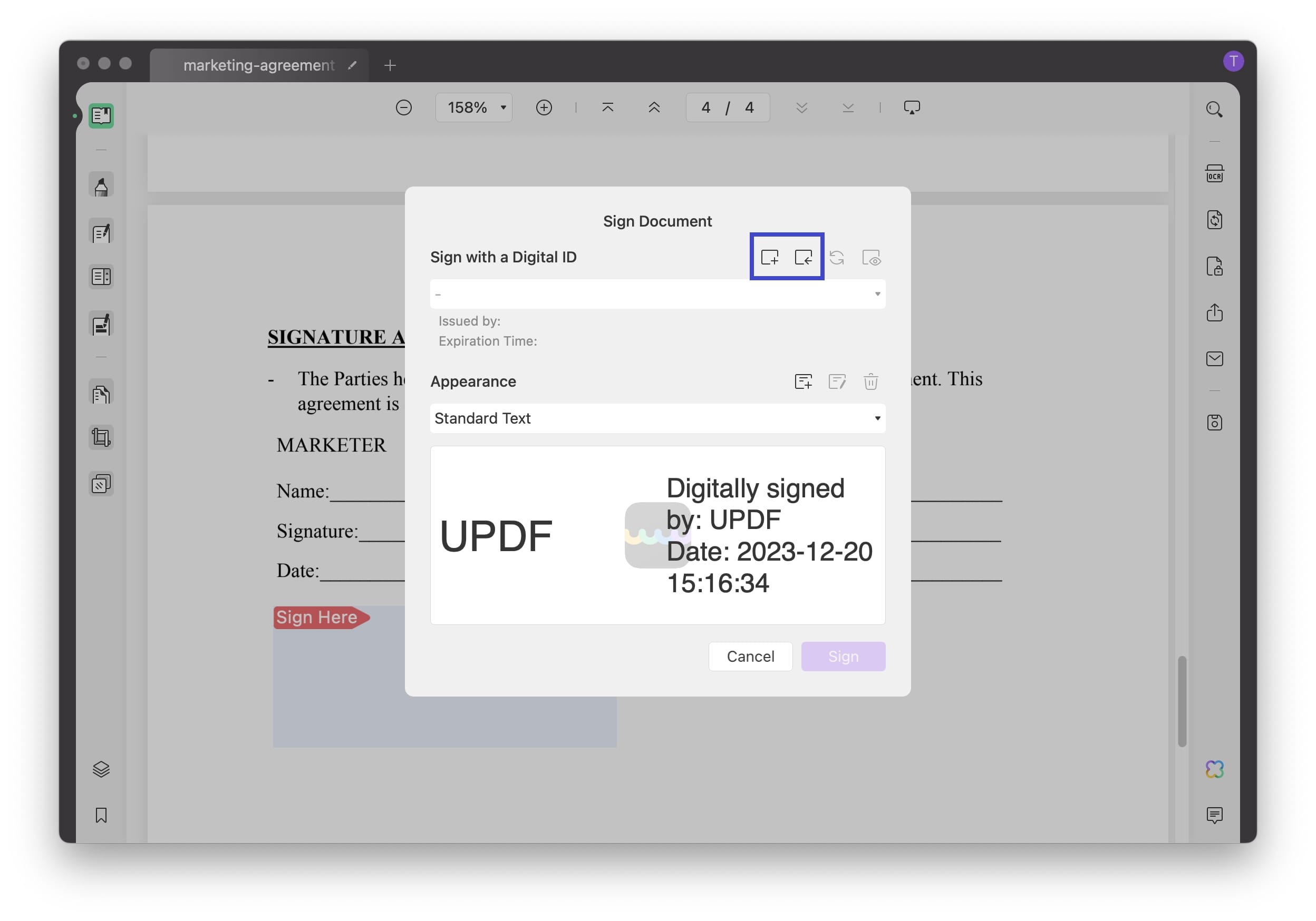 Sign PDF with UPDF for Mac | User Guide