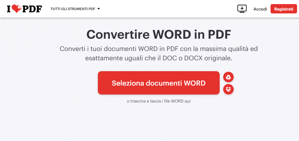 Come convertire da Word a JPG con iLovePDF | UPDF