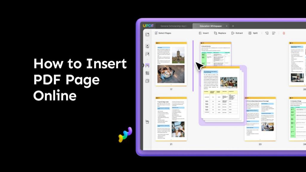 Insert PDF Pages Online Tools to Organize Documents | UPDF