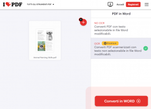 Convertire PDF in Word con iLovePDF | UPDF