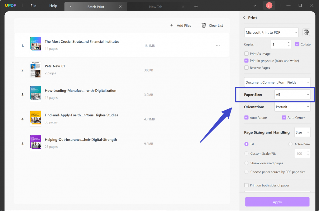 Step by Step Guide to Convert the A4 PDF to A5 | UPDF