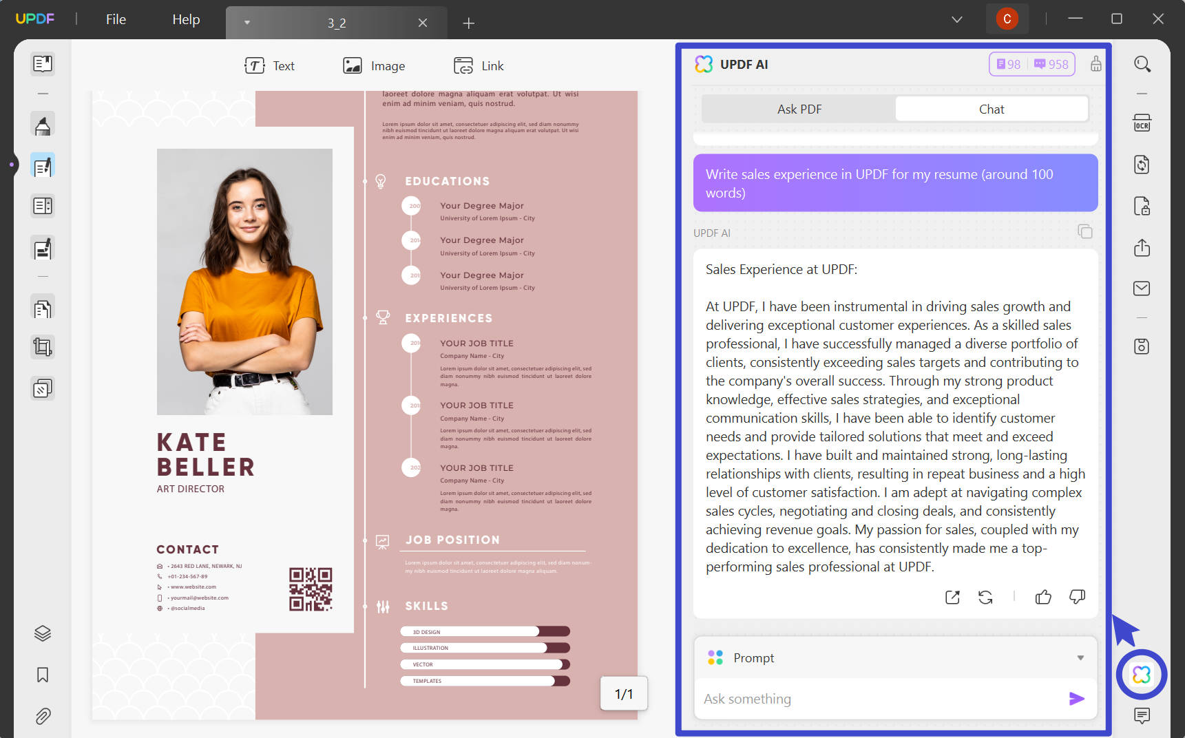 Create a Stunning Resume with Best AI Resume Builder | UPDF