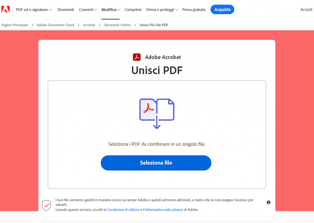 Unire PDF con Adobe Acrobat | UPDF