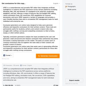 5 Best AI Conclusion Generators to Make Your Article Standout|UPDF