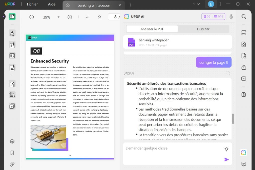 Corriger les PDF avec des techniques basées sur l'IA | UPDF