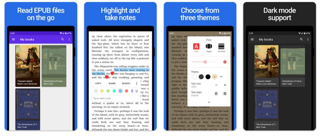 10 mejores lectores EPUB en Android (pros y contras) | UPDF