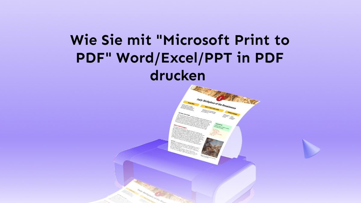 Erfahren Sie alles über Microsoft Print to PDF | UPDF
