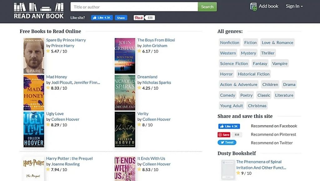 10 Websites to Read Full Books Online Free No Download | UPDF