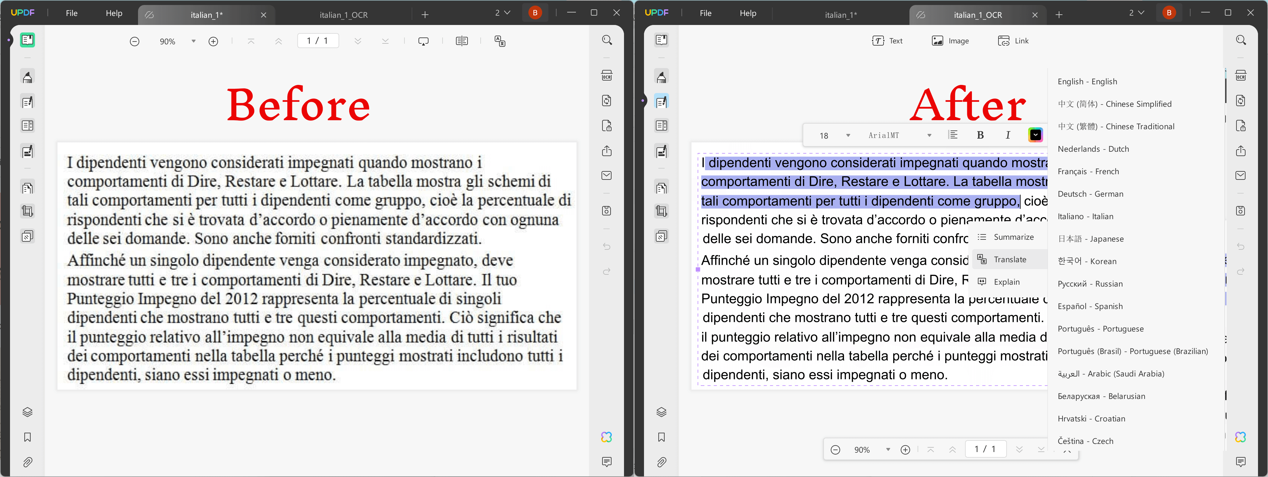 Translate Image Italian to English: A Detailed Guide | UPDF