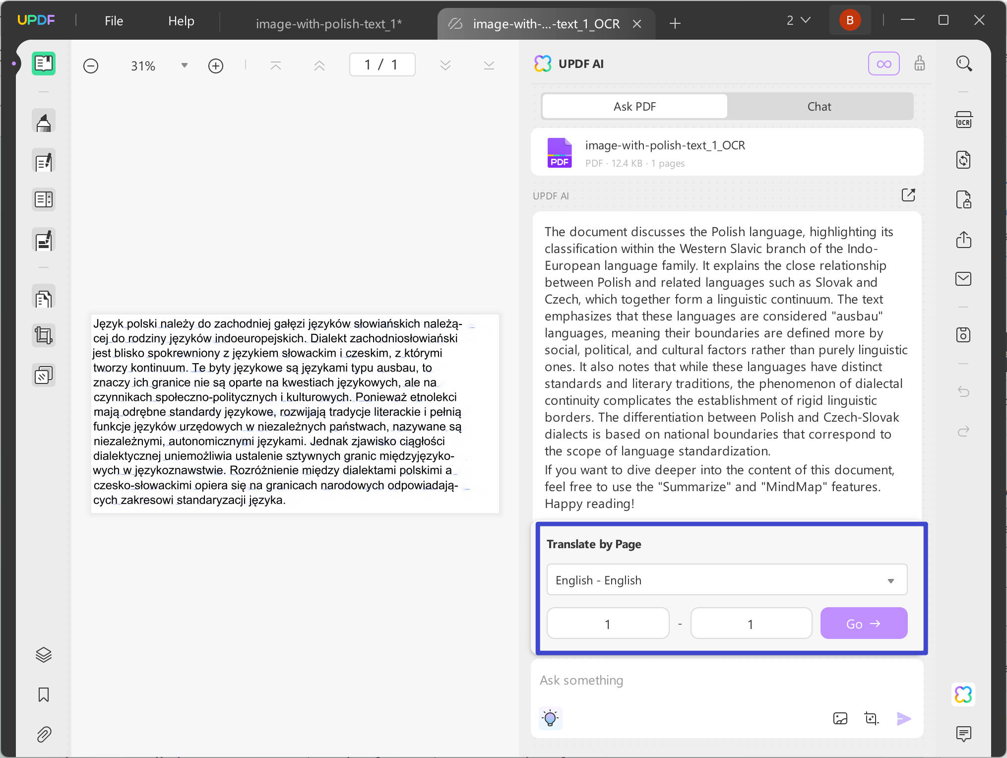 Best Polish to English Image Text Translation Tool | UPDF