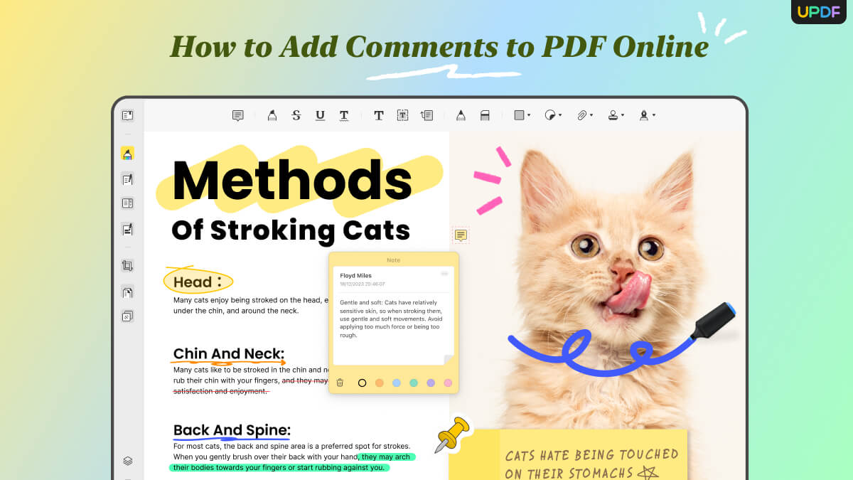 How to Add Comments and Notes in PDF Online Free | UPDF