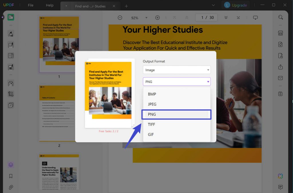How to Convert the PDF vs. PNG File Format | UPDF