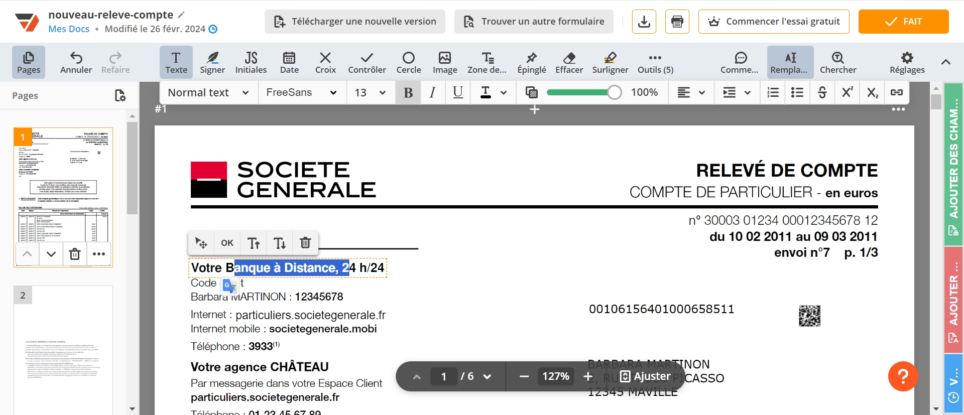 Les 2 meilleures façons : Modifier un relevé bancaire | UPDF