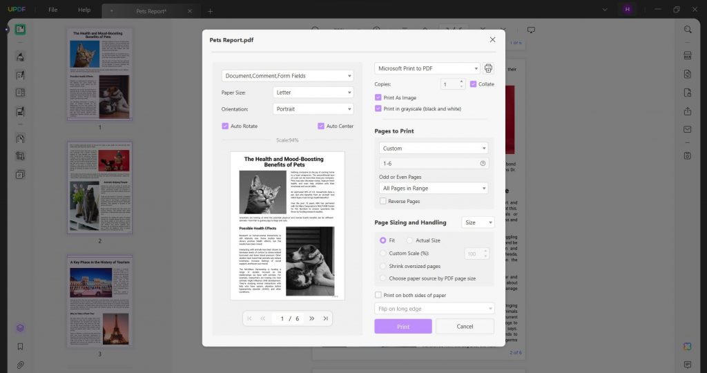 Print PDF with Page Numbers: 2 Simple Steps | UPDF