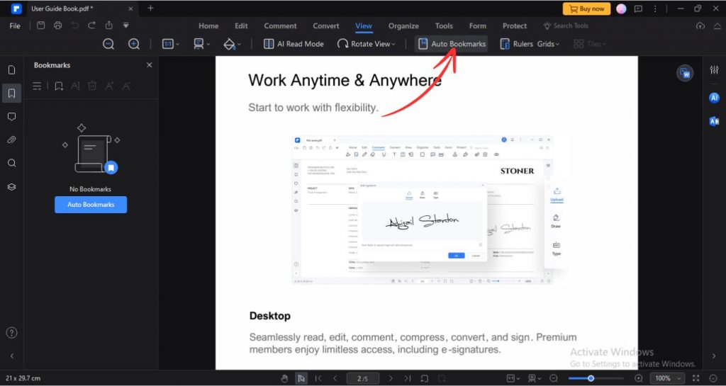 How to Auto Bookmark PDF? (Free Way Included) | UPDF