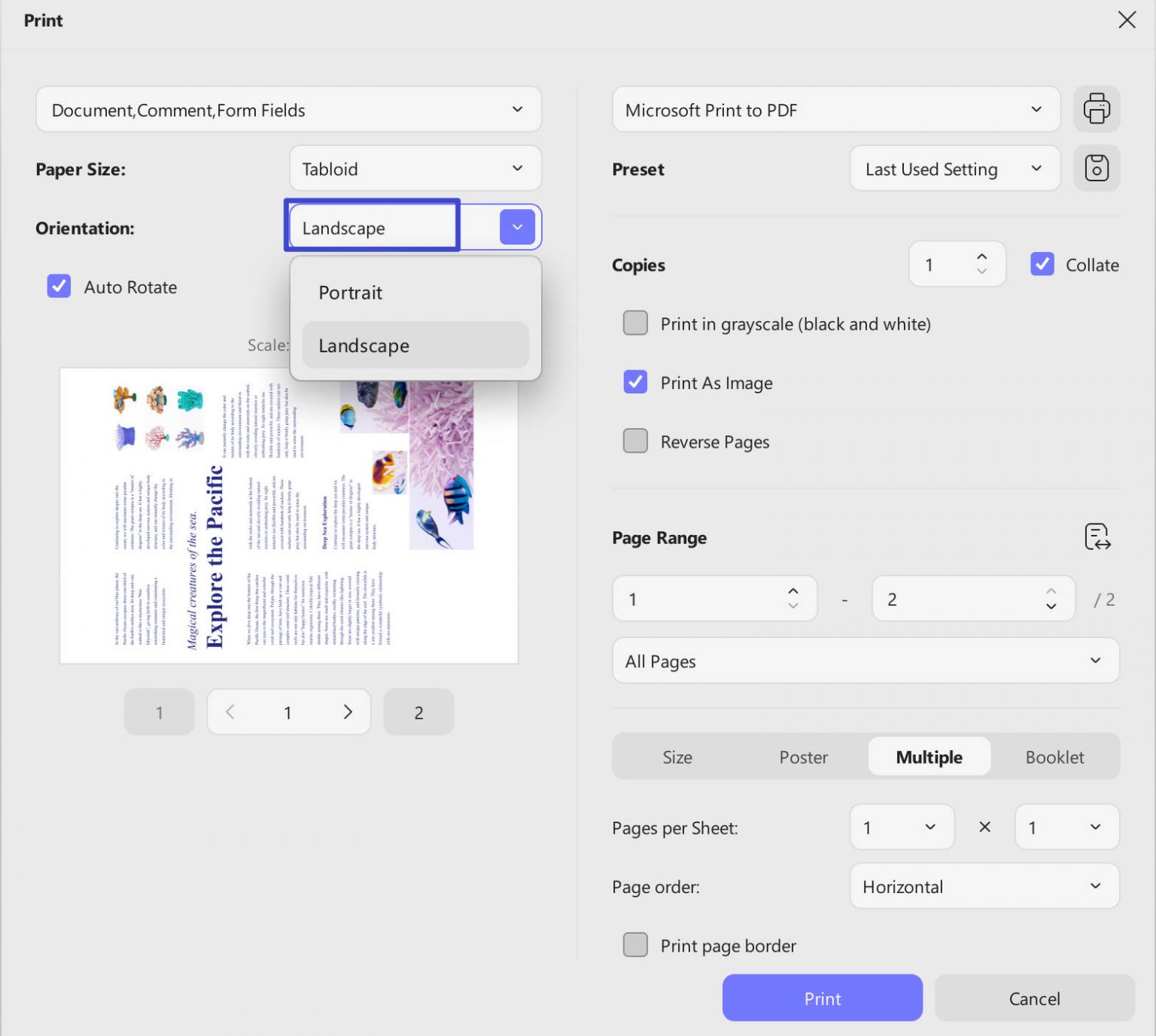 The Newest Ways on How to Print Landscape in PDF - UPDF