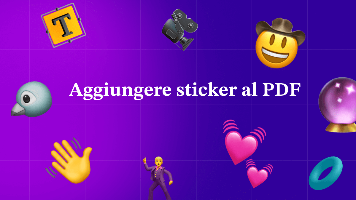 Come aggiungere sticker al PDF | UPDF