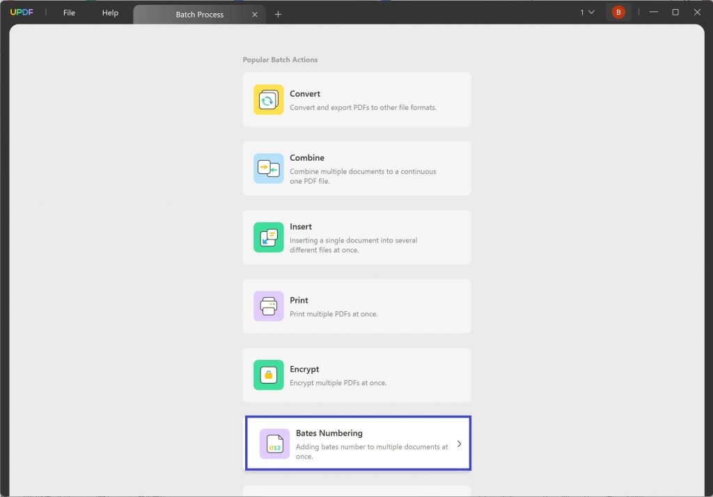 Batch Processing on PDFs with UPDF for Windows | User Guide