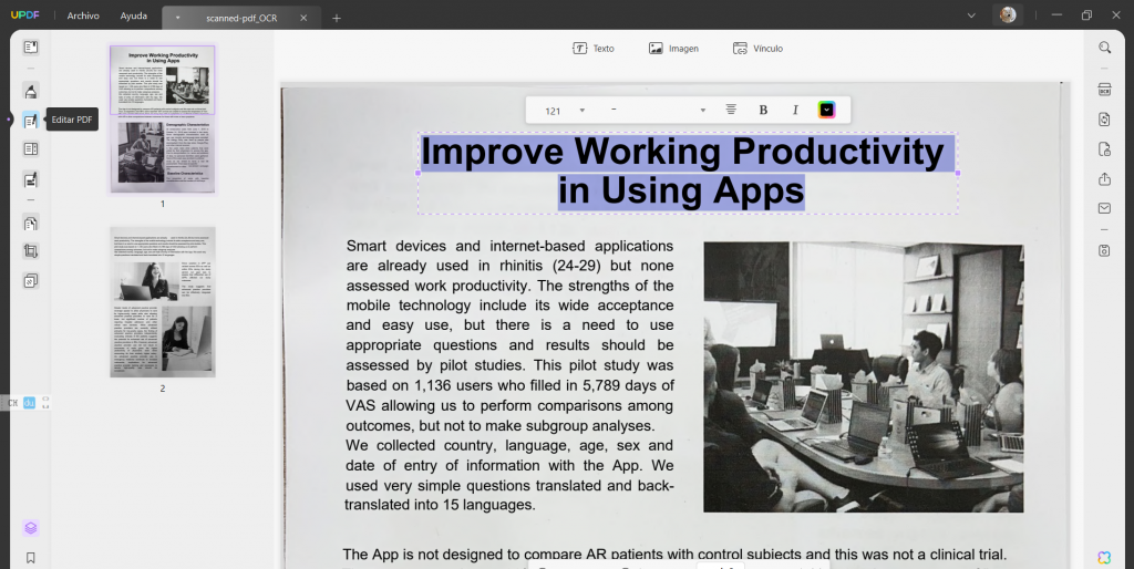 Manera fácil de convertir PDF escaneado a PDF editable con OCR