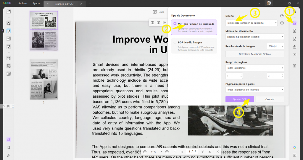 Manera fácil de convertir PDF escaneado a PDF editable con OCR
