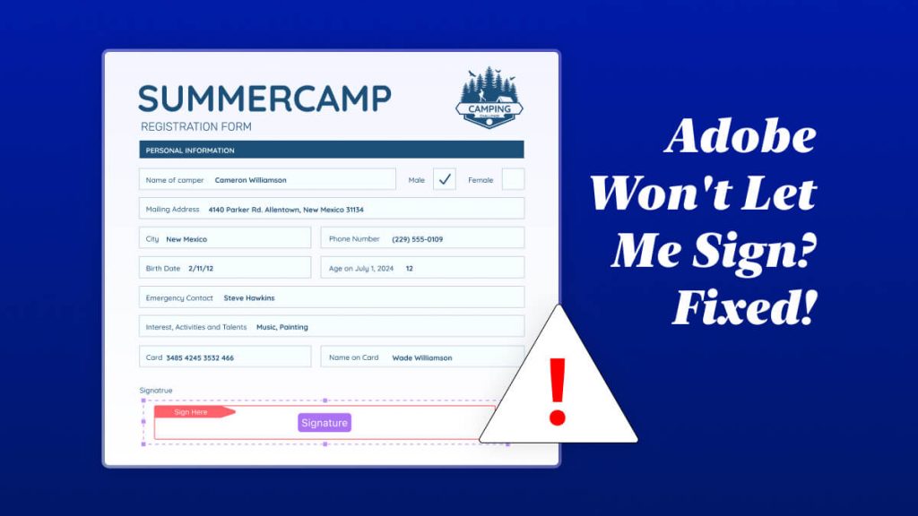 Adobe Won't Let Me Sign? Why and How to Fix? | [Official] UPDF