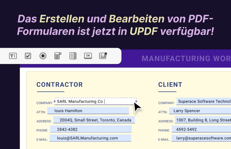 Wie Sie ein ausfüllbares PDF-Formular erstellen | UPDF