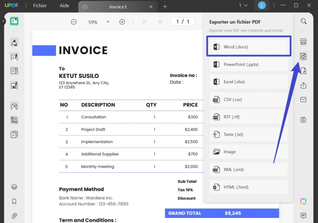 [2025] 6 meilleures façons de convertir Excel en Word | UPDF