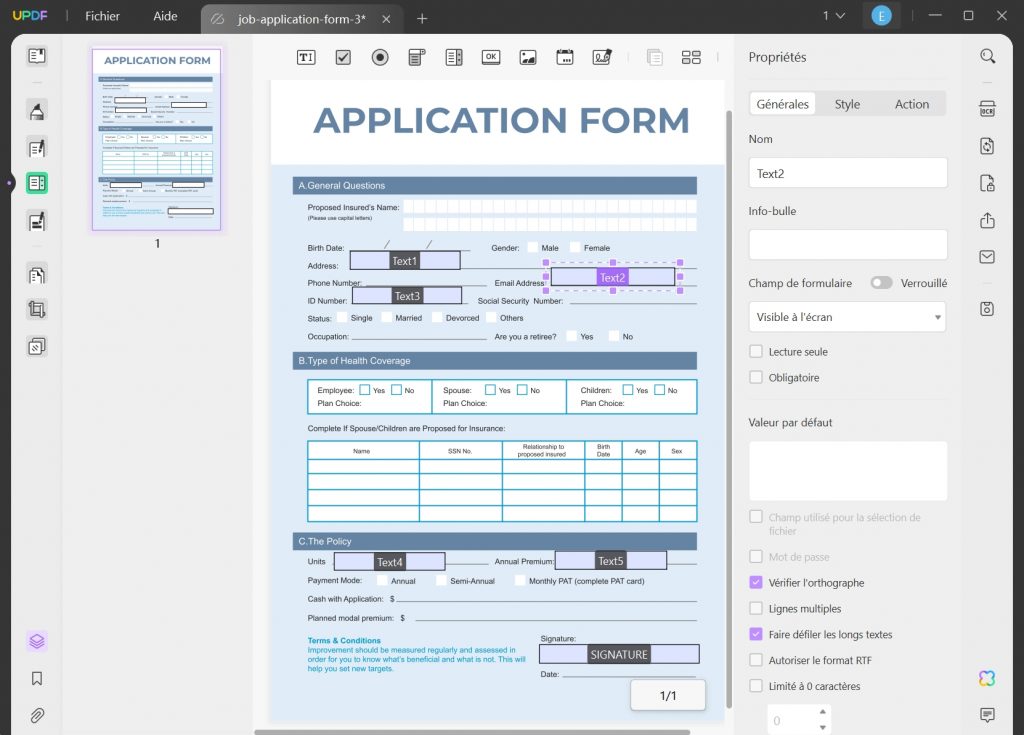 Formulaires de demande d'emploi gratuits en 2024 | UPDF