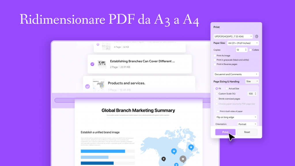 Come convertire un PDF A3 in A4 | UPDF