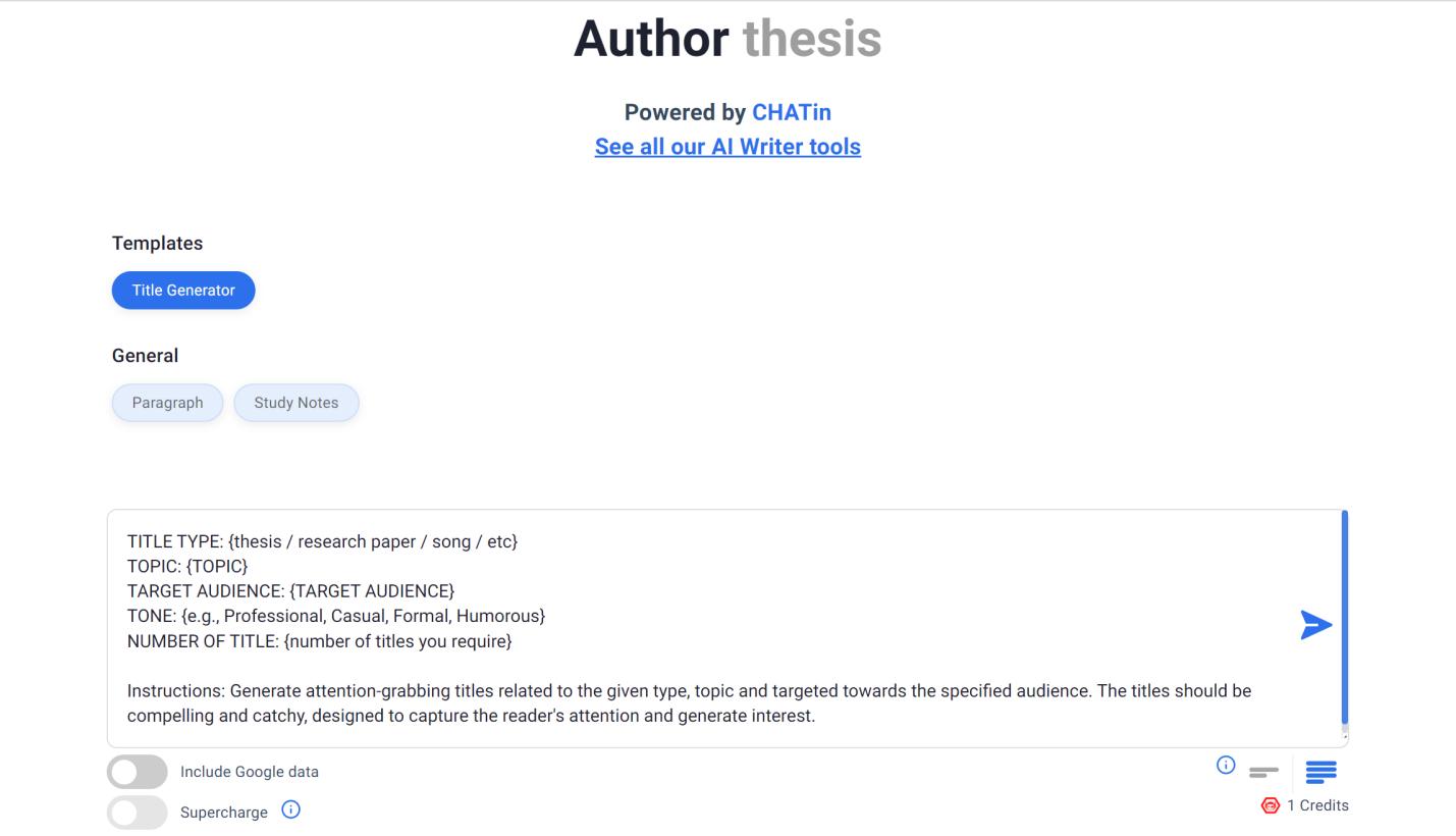 Top AI Thesis Generators for Academic Excellence |UPDF