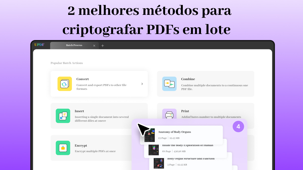 Como criptografar facilmente arquivos PDF em lote - UPDF