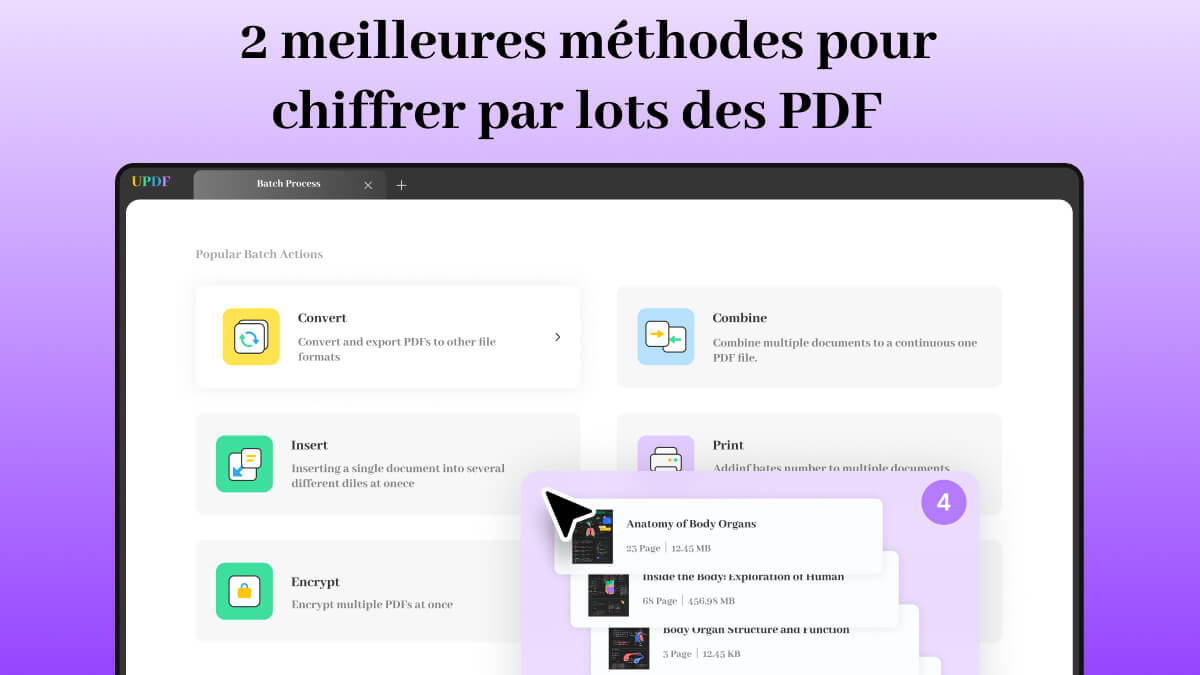 Comment chiffrer facilement des fichiers PDF par lots - UPDF