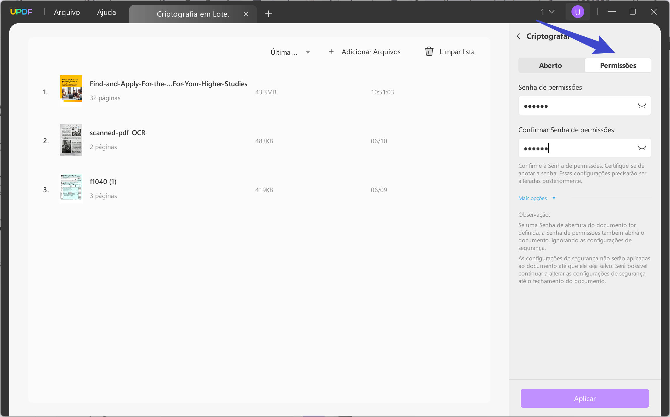 Como criptografar facilmente arquivos PDF em lote - UPDF