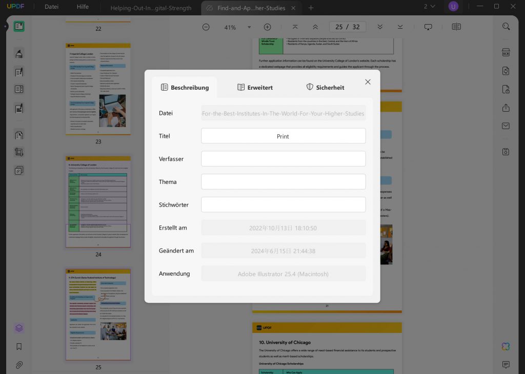 Die 3 einfachsten Möglichkeiten zum Ändern des PDF-Titels| UPDF