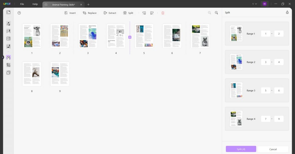 Divide a Word Page into 4 Quarters or Pages - UPDF