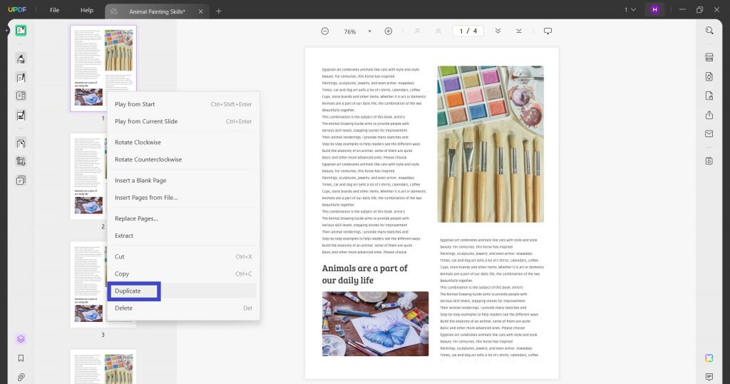 Divide a Word Page into 4 Quarters or Pages - UPDF