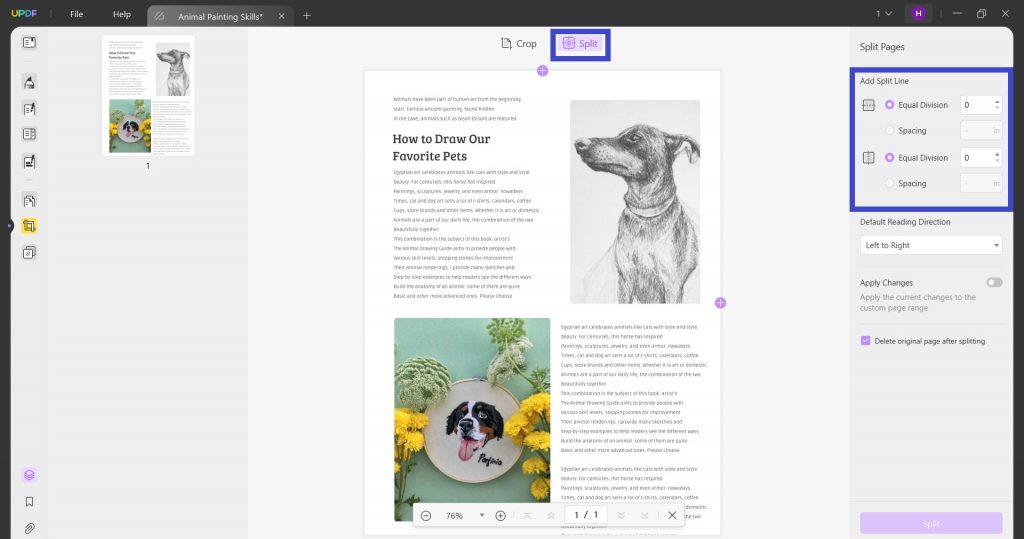 Divide a Word Page into 4 Quarters or Pages - UPDF