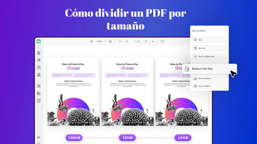 3 formas de dividir PDF por tamaño gratis - UPDF