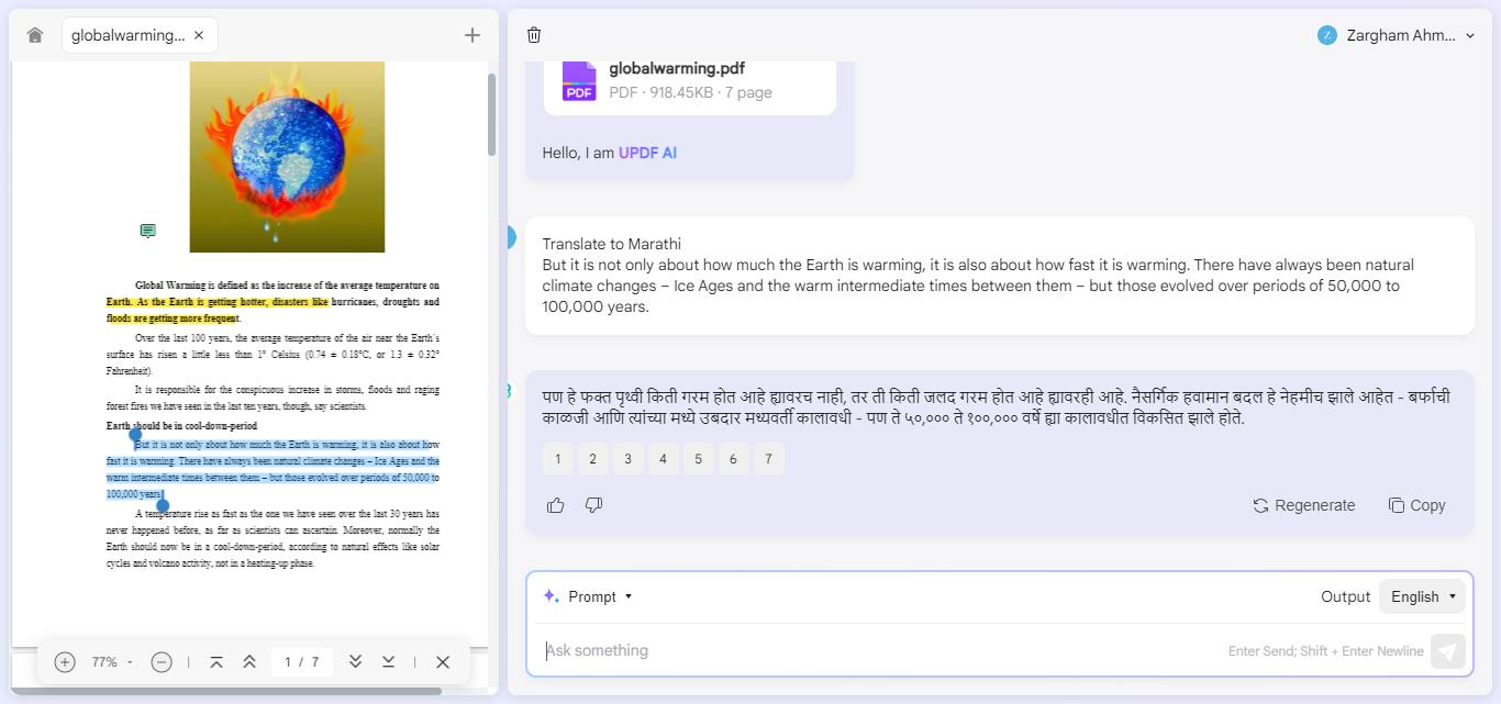 How to Translate PDF from English to Marathi?| UPDF