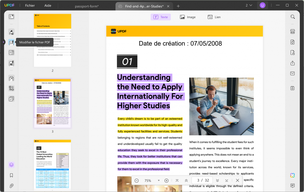 Comment modifier la date de création d'un PDF ? | UPDF