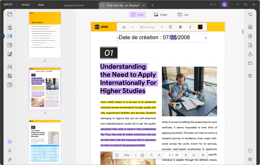Comment modifier la date de création d'un PDF ? | UPDF