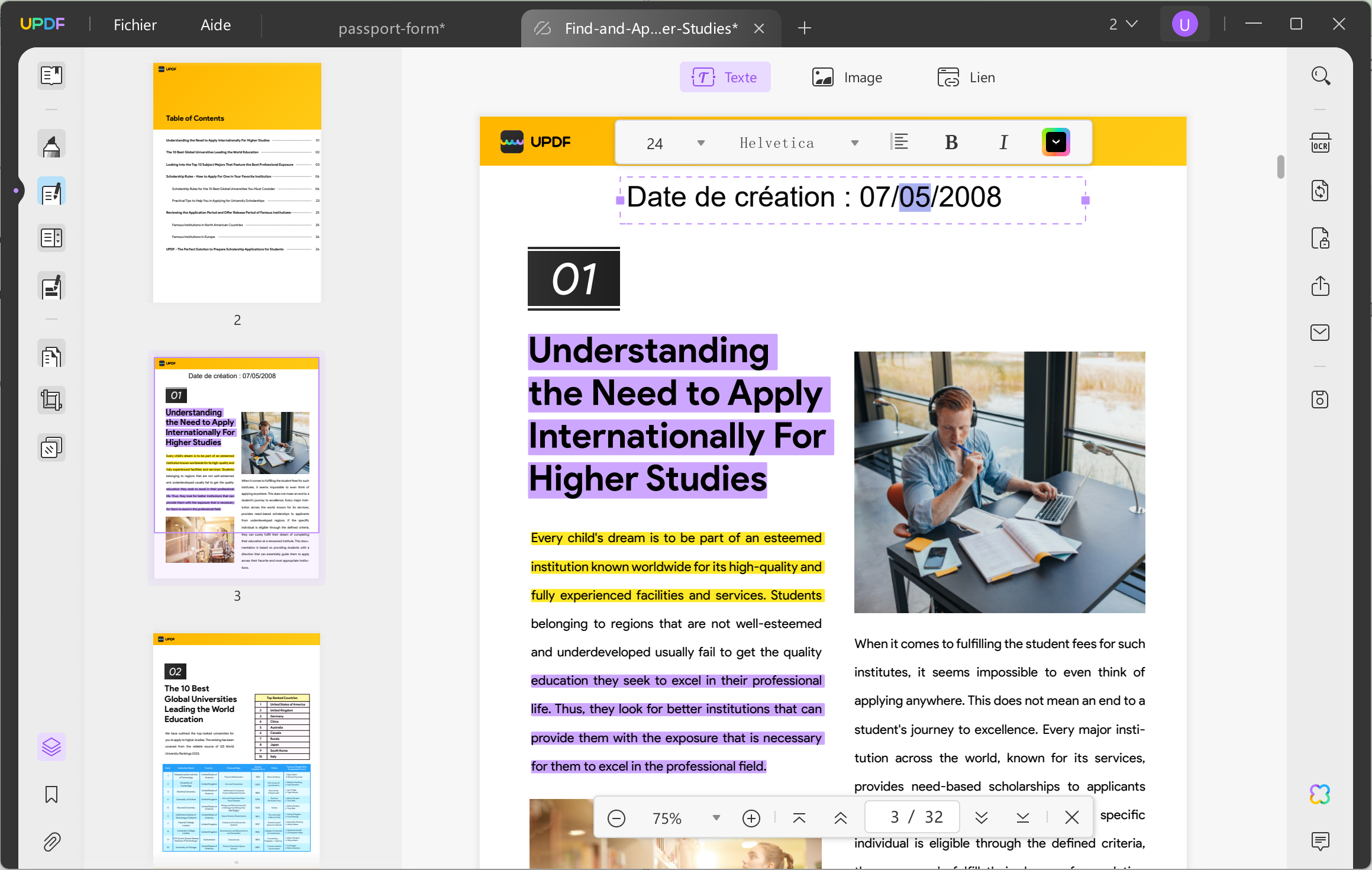 Comment modifier la date de création d'un PDF ? | UPDF