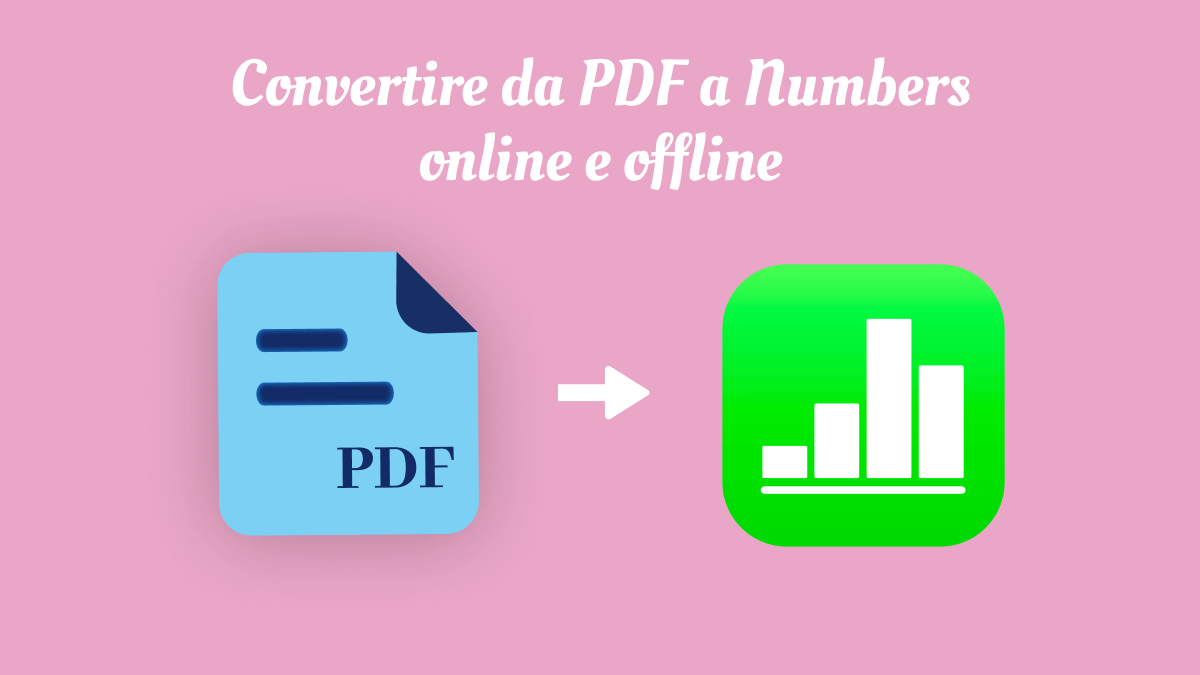 Convertire da PDF a Numbers online e offline | UPDF